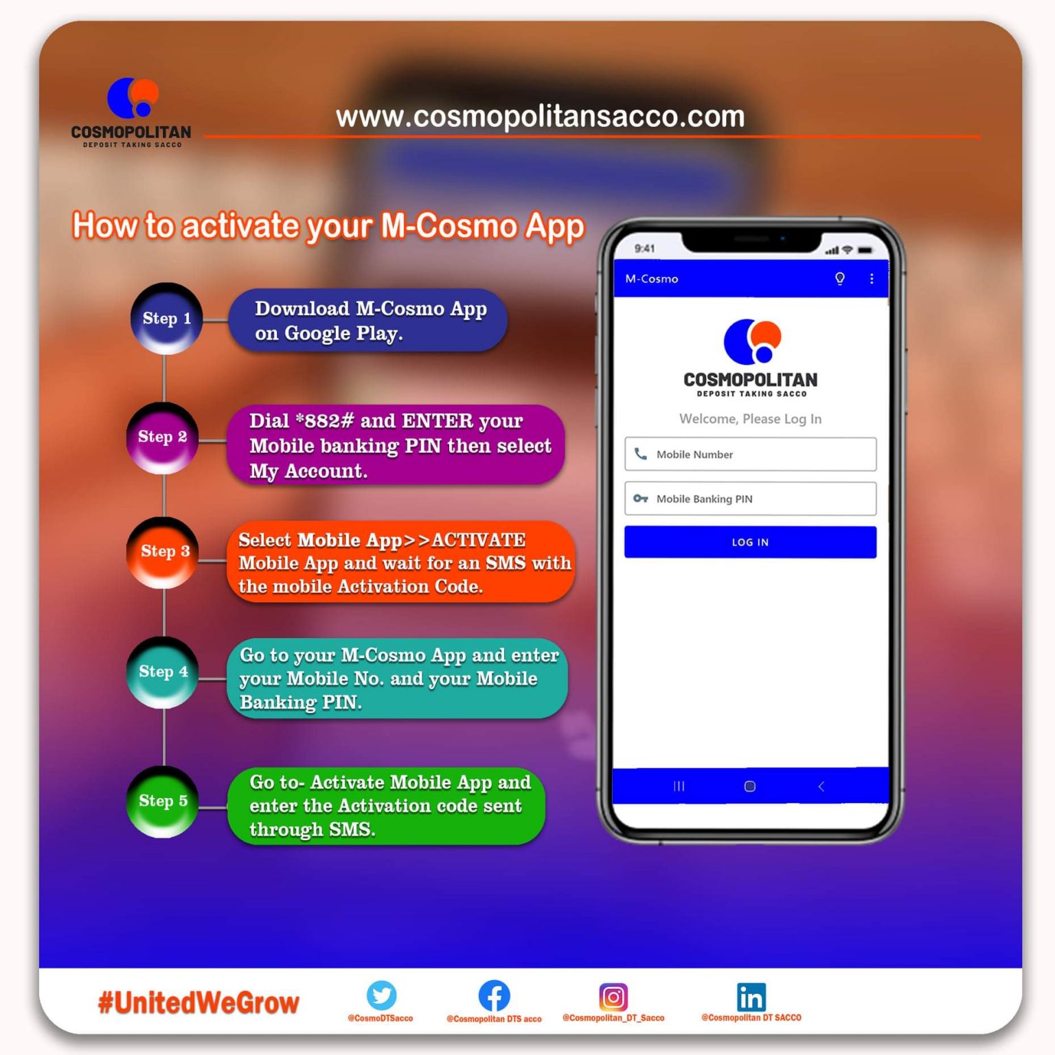 MOBILE BANKING – COSMOPOLITAN SACCO